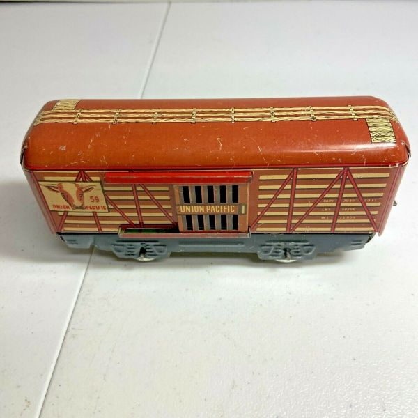 Vintage Marx O Scale Tin Union Pacific Stock Car 59 | #67483113