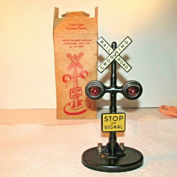 Vintage Louis Marx O Scale Railroad Twin Light Crossing Flasher 423 USA ...