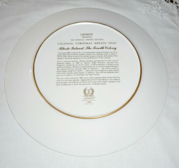 COMPLETE SET OF 13 LENOX COLONY ANNUAL CHRISTMAS WREATH PLATES ...