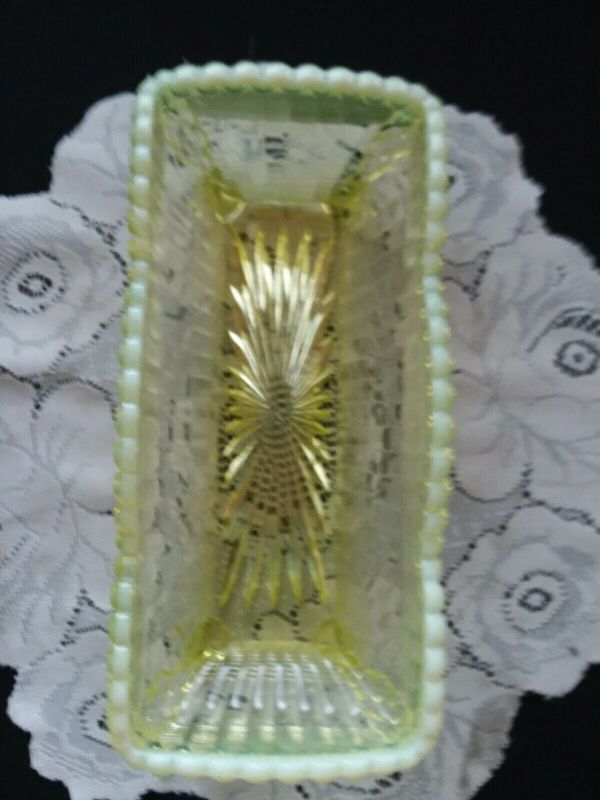 Northwood Alaska Glass Canary Yellow Vaseline Glass Opalescent Celery ...