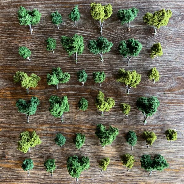 N - SCALE PREMIUM GREEN TREES (37) | #67655900