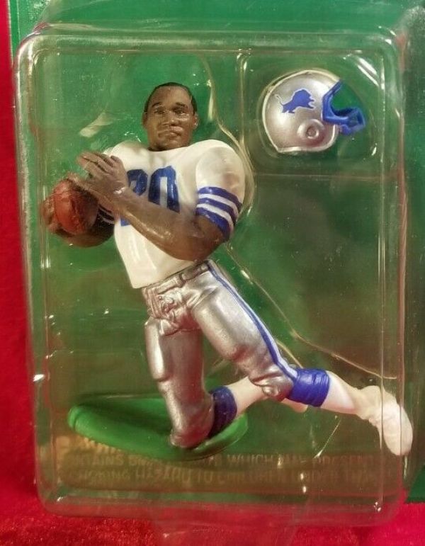 1993 SLU BARRY SANDERS Detroit Lions Team HOF Kenner Lineup Vtg NFL NOS ...