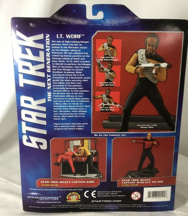 Star Trek The Next Generation Lieutenant WORF Diamond Select Toys DST ...