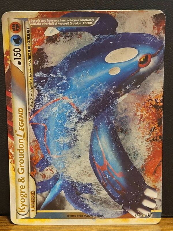 Kyogre And Groudon Legend (Top Half) 87/90 Undaunted Ultra Rare Pokemon ...