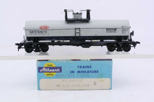Athearn Bev - Bel HO Scale DuPont Budium Tank Car Built Kit 413 | #67727689