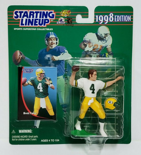 BRETT FAVRE Green Bay Packers Kenner NFL Starting Lineup SLU 1998 ...