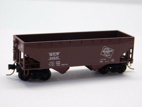 N Scale Micro Trains Line MTL - Milwaukee 33 ' Twin Bay Hopper Train ...