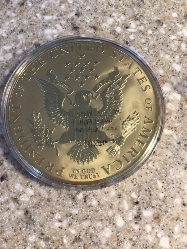 President Donald Trump Commemorative Coin American 24k Swarovski 100 Mm ...