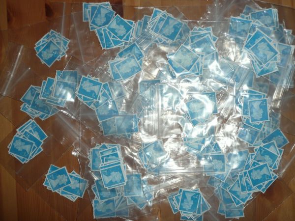 X100 2ND SECOND CLASS SECURITY STAMPS UNFRANKED OFF PAPER NO GUM 100 ...