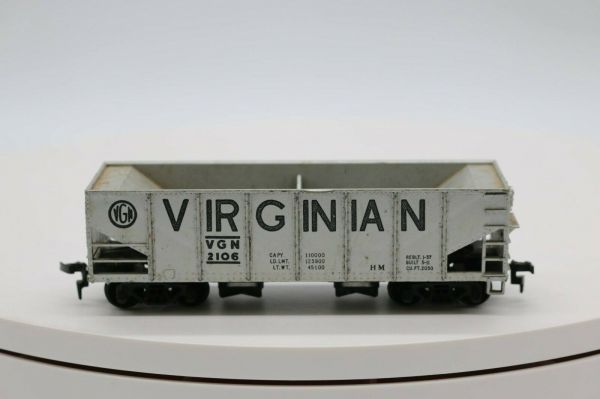 HO Scale TYCO Virginian Ry 2 Bay Coal Hopper Car Train | #68004787