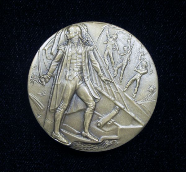 HALL OF FAME FOR GREAT AMERICANS JOHN PAUL JONES BRONZE MEDAL W/ BOX ...