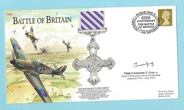 RAF Flown BATTLE OF BRITAIN Cover Signed By Flight Lieutenant Trevor ...