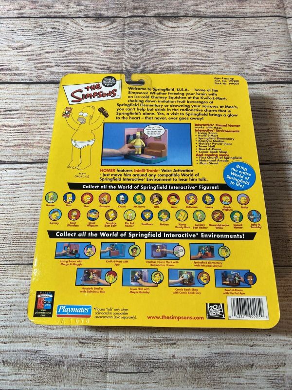 Playmates Toys The Simpsons World Of Springfield Series 4 Casual Homer ...