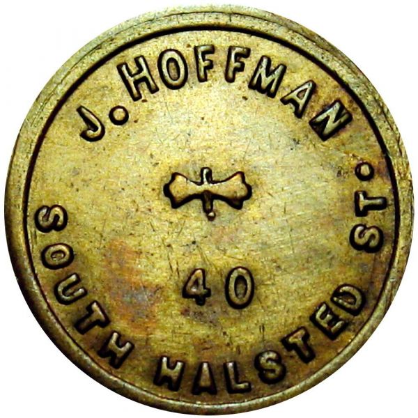 Chicago Illinois Good For Token J Hoffman Check & 10 Cents For 15 Cent ...