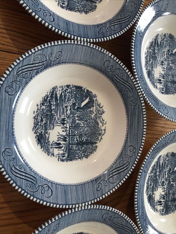 Currier And Ives Royal China Early Winter 8 - 1/4 " Rimmed Soup Bowl ...