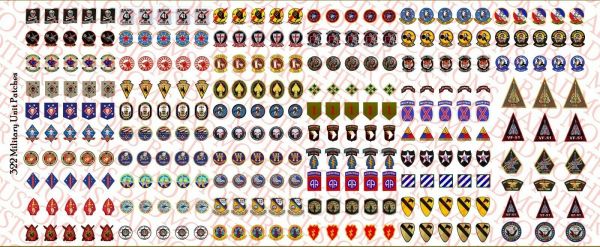 1/18 Custom Decals: US Military Units Army Navy USMC - Waterslide ...