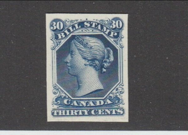 30 Cent Canada Blue Bill Proof On India Paper On Card FB29 (Lot F350 ...