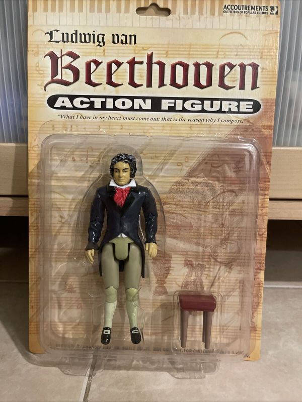 Accoutrements Ludwig Van Beethoven 5 1/4 In Action Figure W/ Stool ...