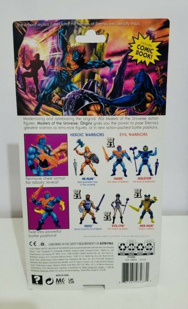 Masters Of The Universe MOTU Faker Evil Robot Mattel Retro Origins ...