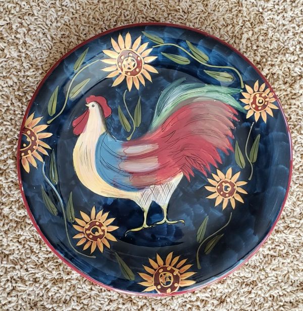 Certified International Sunrise Rooster Dinner Plates Susan Winget 11 1 ...