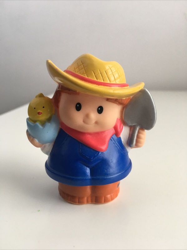Fisher Price Little People Farm Farmer Jed With Chick In Egg And Spade ...
