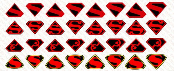 Custom Order Waterslide Decals: Superman Logos For Scale Action Figures ...