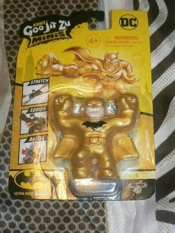 Heroes Of Goo Jit Zu Mini ULTRA RARE BATMAN GOLD Mini Figure MILD ...
