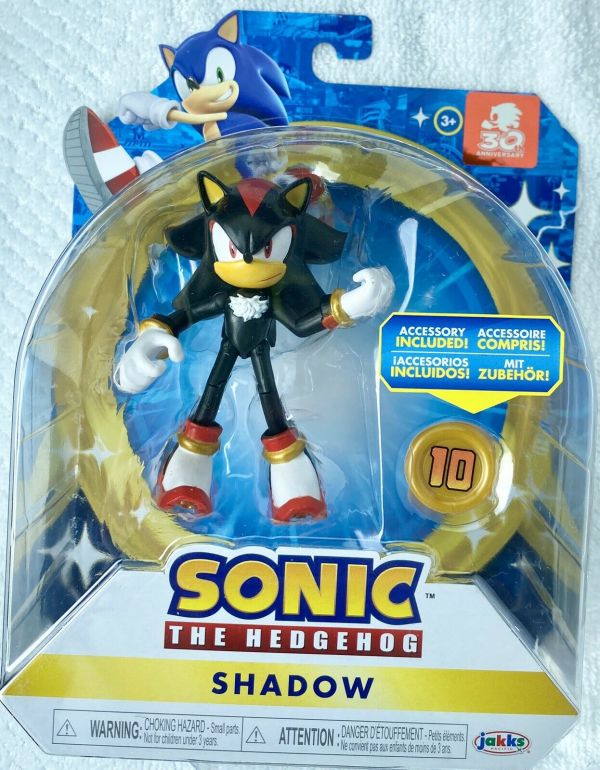 30th Anniversary SONIC The Hedgehog SHADOW Jakks Pacific 4” Figure Sega ...