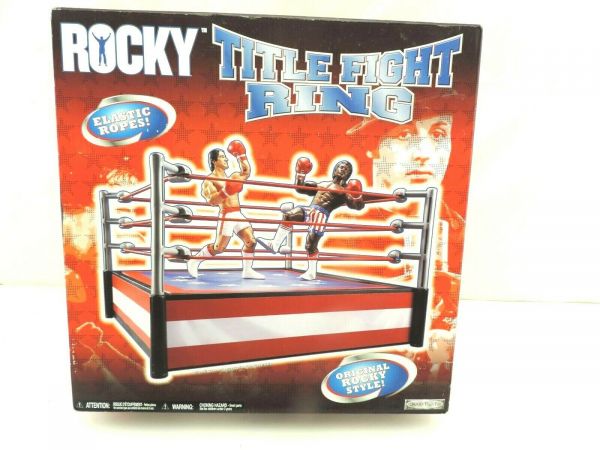 Rocky Title Fight Boxing Ring 2006 Jakks Pacific Complete Stallone ...