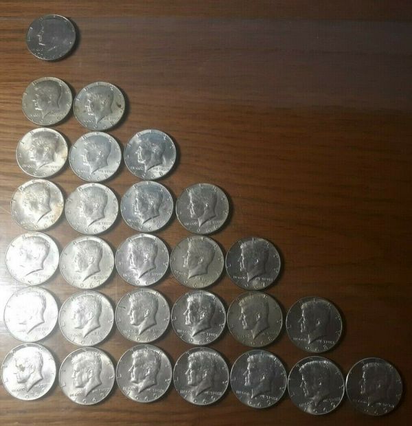(28) COINS Kennedy SILVER Half Dollars (1960 ' S DATES) All For One ...