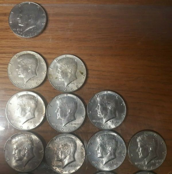 (28) COINS Kennedy SILVER Half Dollars (1960 ' S DATES) All For One ...