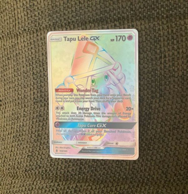 Tapu Lele GX Rainbow Rare Full Art Pokemon Card 155/145 | #68989434