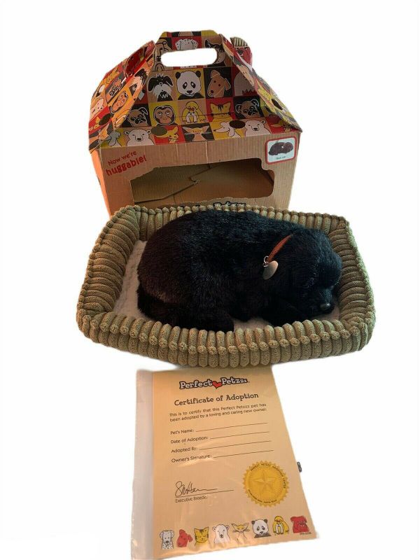 Perfect Petzzz Black Lab Dog Realistic Huggable Breathing Life Like ...