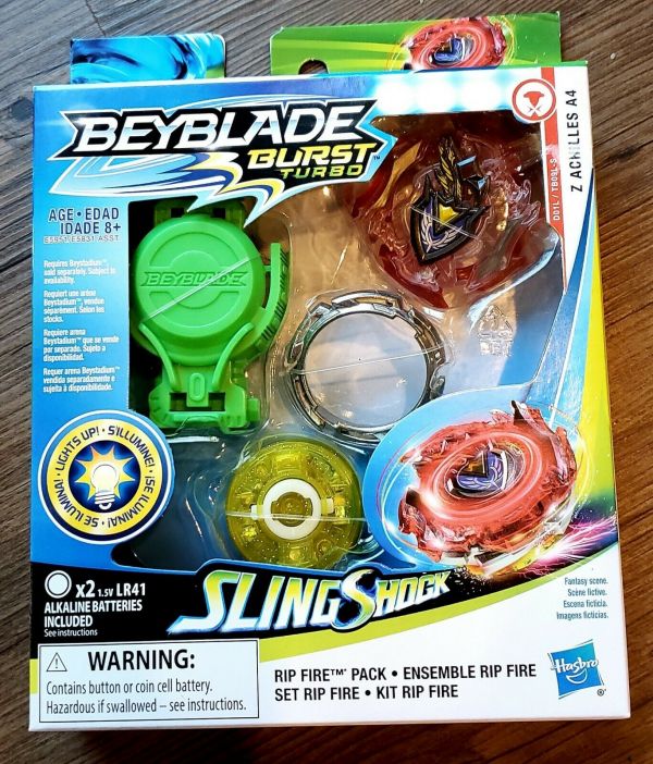Beyblade Burst Turbo Z Achilles A4 Rip Fire Pack Sling Shock & FAST ...