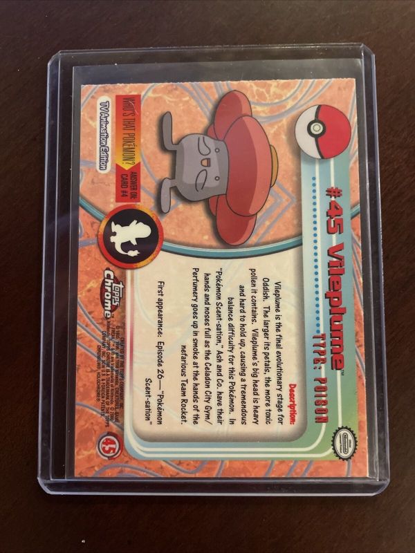 2000 Pokémon Topps Chrome Series 1 45 Vileplume Card | #69025873