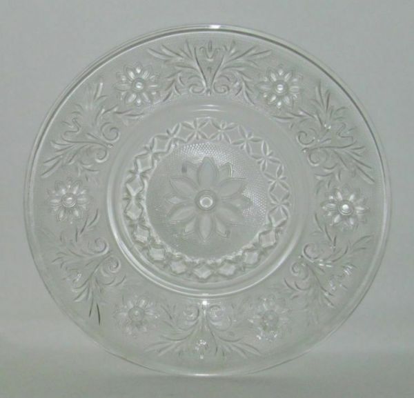 Anchor Hocking Glass Co. SANDWICH Crystal Dinner Plate | #68946842