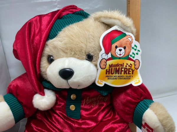 1994 Humfrey “Hug Me” Teddy Bear Plush Stuffed Animal Christmas Holiday ...