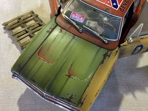 1:18 69 Dodge Charger General Lee Weathered Junkyard Diorama Gmp Figure ...