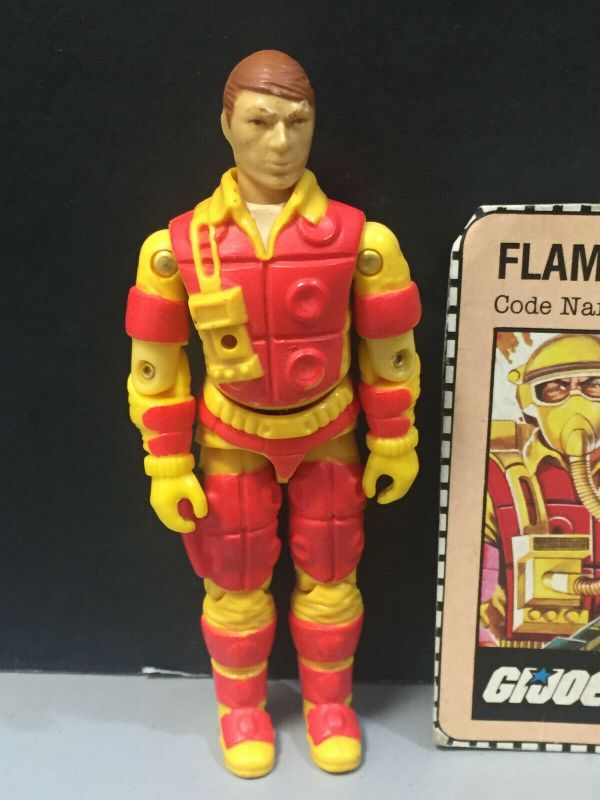 1984 GI JOE BLOWTORCH V1 100 Complete W/ File Card Hasbro ARAH Vintage ...