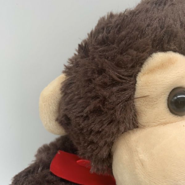 Hug Fun Plush Monkey Brown Fur Hugfun Red Bow Lovey | #69065213