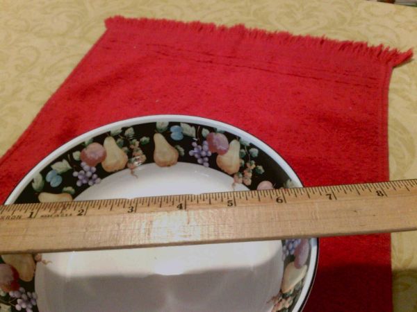 Sango Fanciful Fruit Cereal Bowl 3968 Black Band Pears Grapes Apples ...