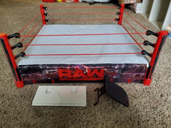 WWE Mattel Raw Authentic Elite Scale Ring W/ LED Lights FOR PARTS ...