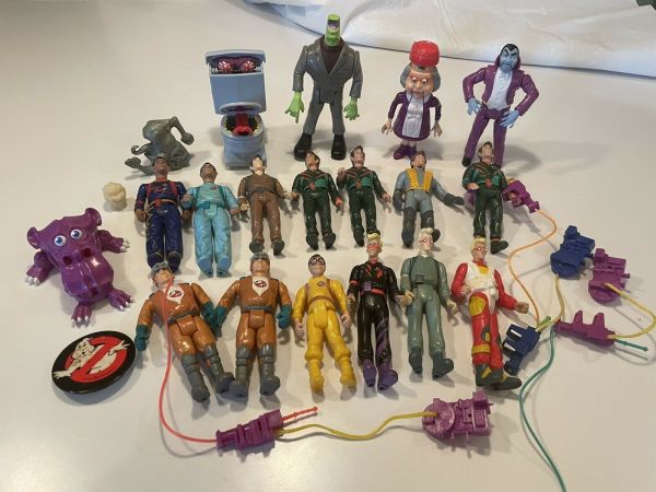 80s VTG The Real GHOSTBUSTERS Kenner Louis Egon Winston Flush Grandma ...