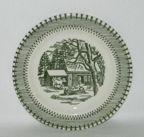 Knowles China Co. COUNTRY LIFE Green/White Bread And Butter Plate ...