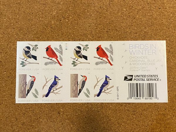 US MNH Full Book Booklet Pane Of 20 Forever Stamps Sc 5320b Birds In ...