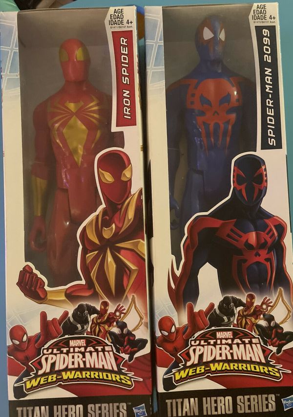 Hasbro Marvel Titan Hero Series Action Figures Spider - Man 2099 & Iron ...