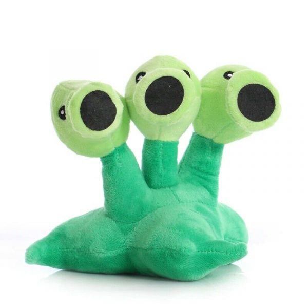 17cm Plants Vs Zombies Threepeater Figure Plush PVZ Stuffed Soft Toy ...