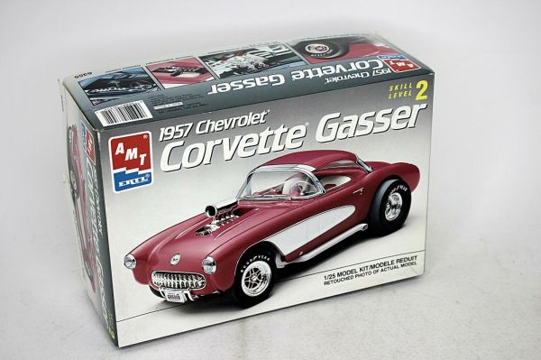 AMT 1957 Chevrolet Corvette Gasser 1/25 Vintage Model Kit Open Box ...