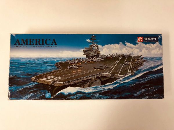 Vintage Hapdong Tech USS Aircraft Carrier CV - 66 AMERICA 1/800 Scale ...