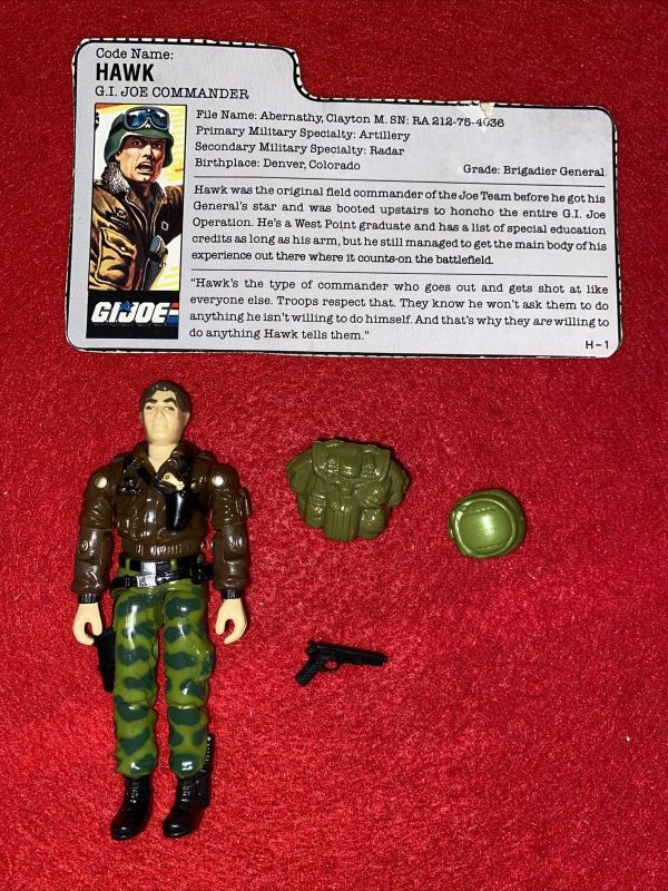 1986 GI JOE GENERAL HAWK V2 100 COMPLETE WITH FILE CARD | #69391225